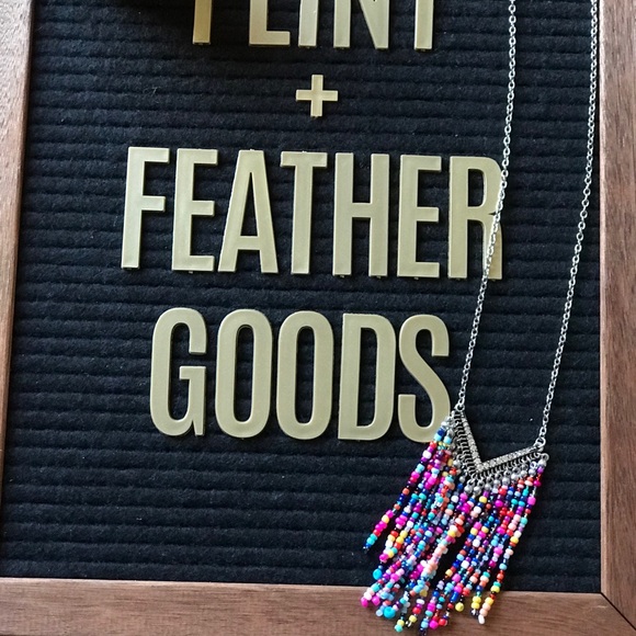 Flint+Feather | Jewelry | Flintfeather Multicolor Bead Boho Fringe ...